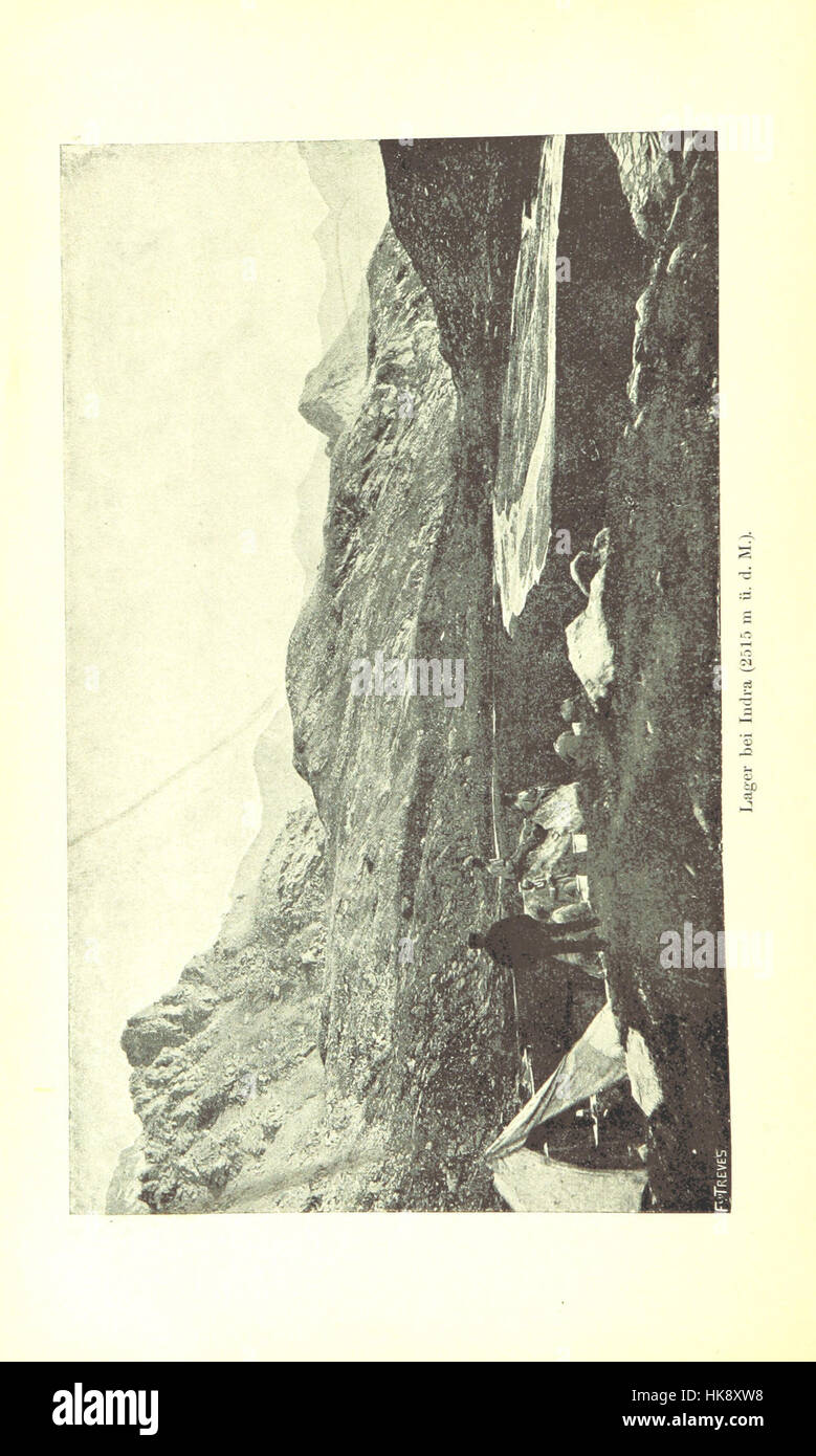 Illustration from 'Der Mensch auf den Hochalpen' showing research on ...