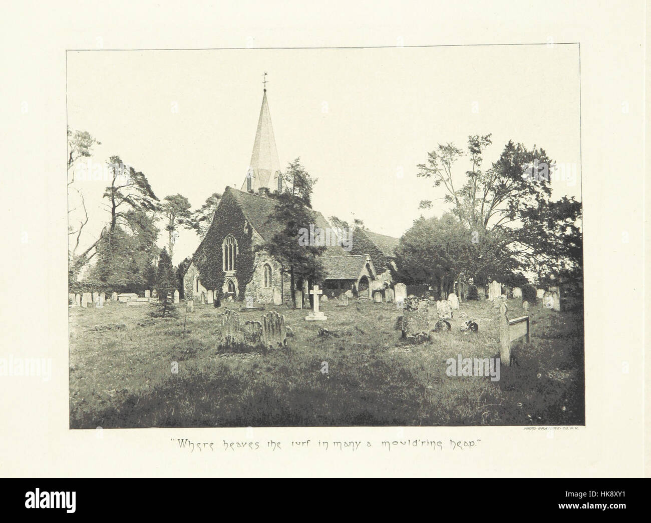 An illustration from 'Gray's Elegy and its author', featuring an ...