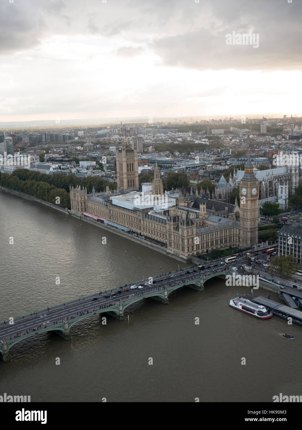 An aerial view of the palace of westminster hi-res stock photography ...