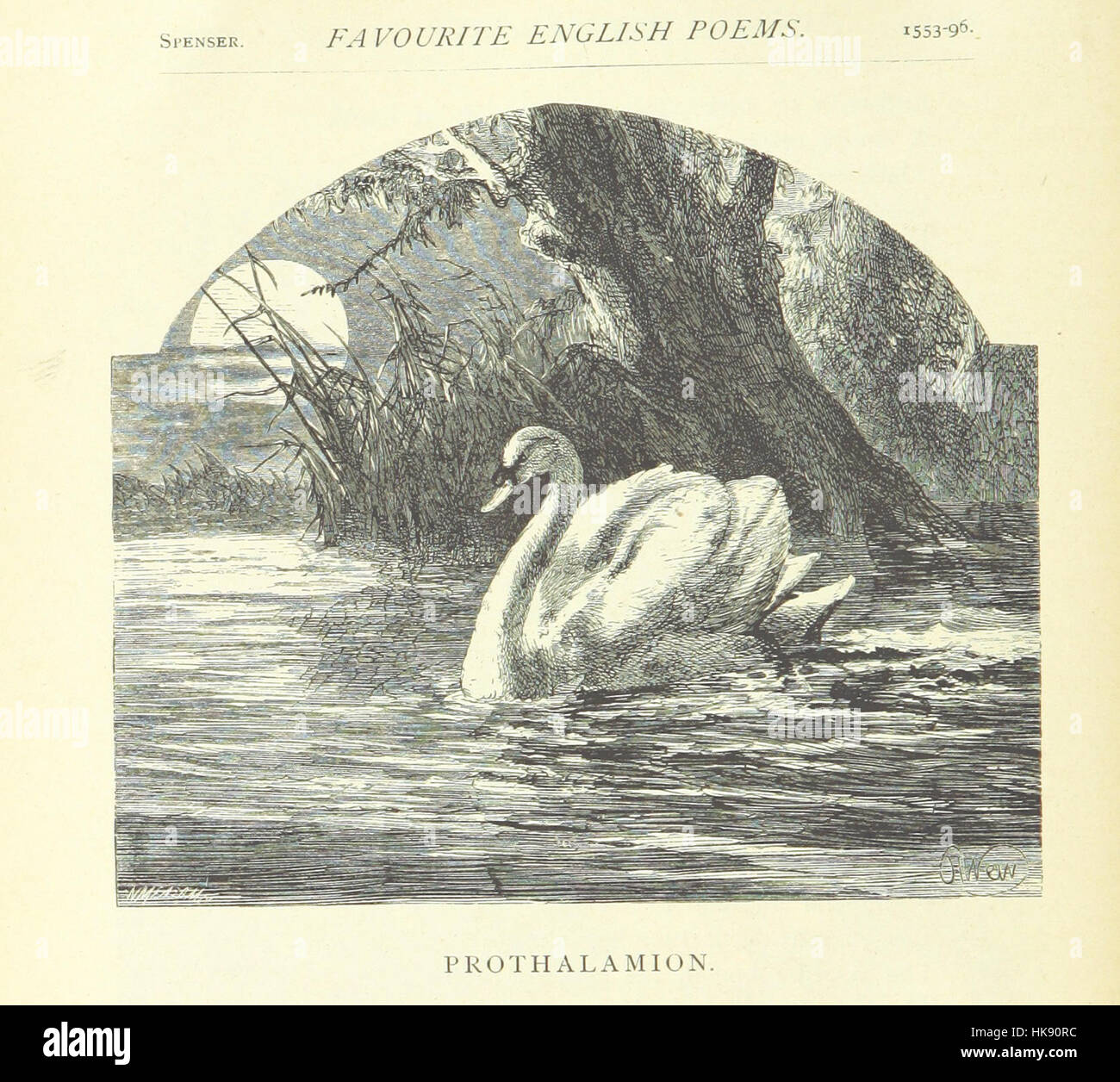 Illustration from 'Favourite English Poems and Poets', featuring well ...