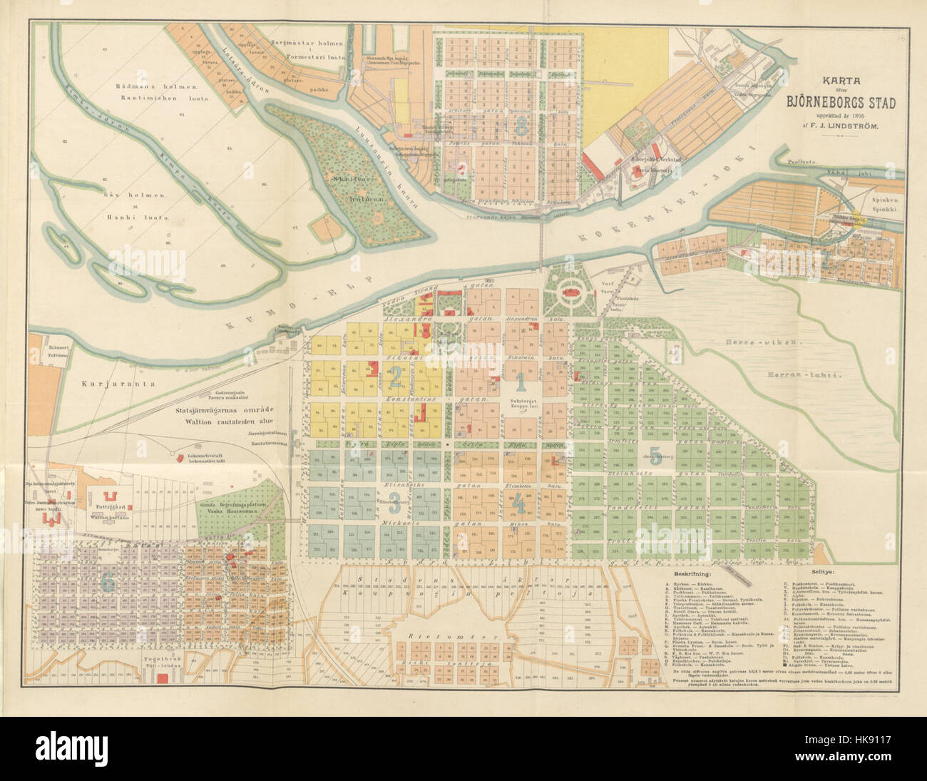 Illustration from 'Bjoùrneborgs Stads Historia', depicting the history ...