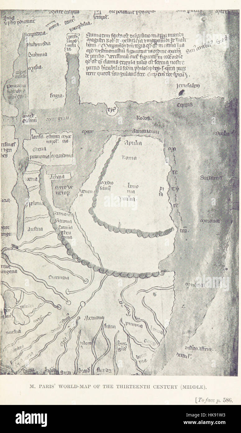 Reproduction of a map from 'The Dawn of Modern Geography', illustrating ...