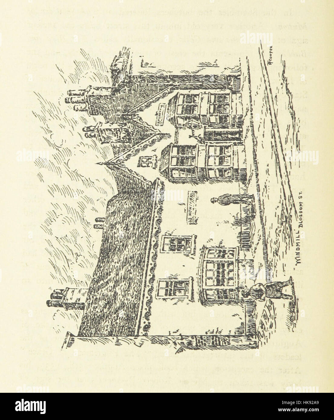 This image shows the traditional inns and their distinctive inn signs ...