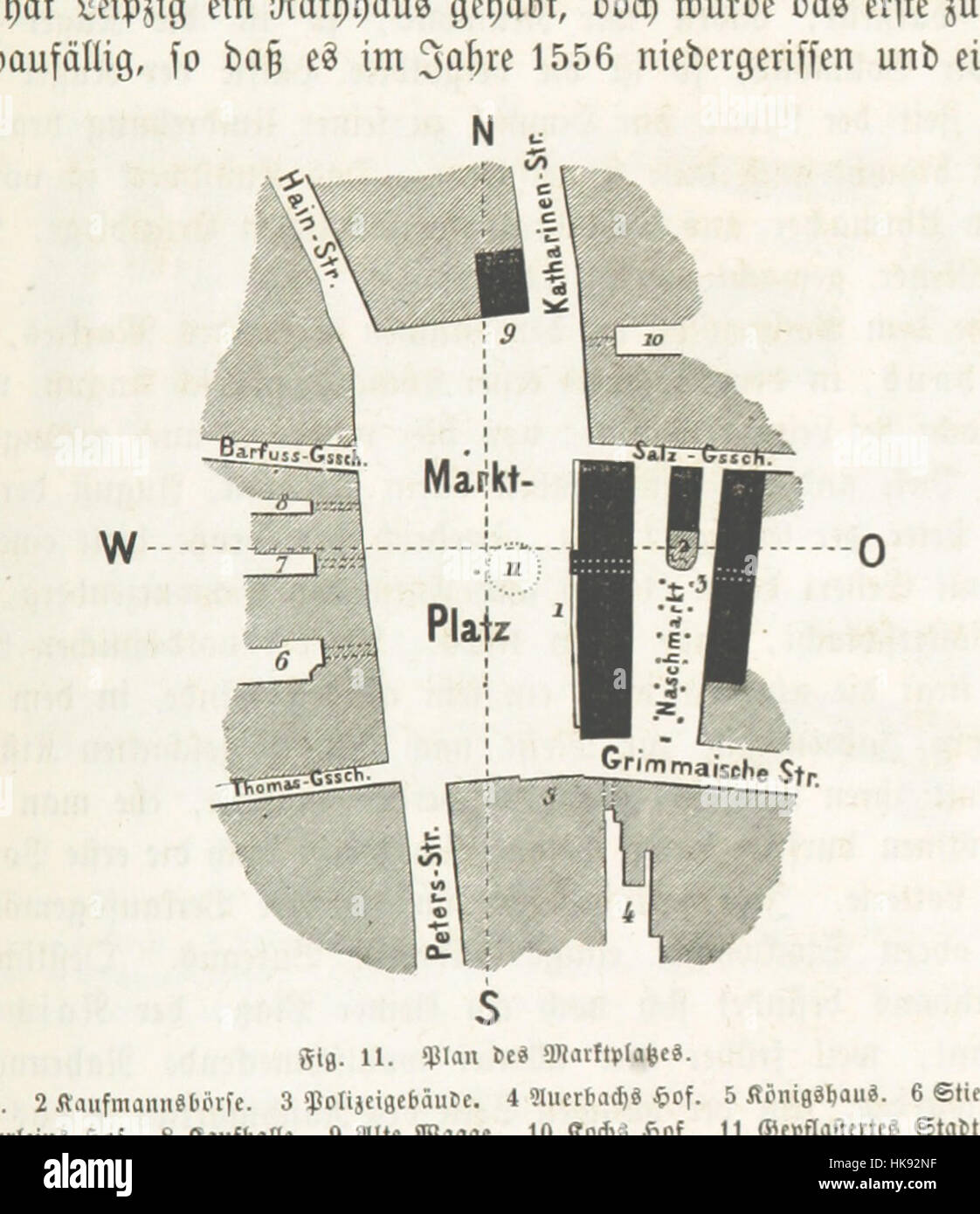 A historical map or illustration from 'Heimatskunde von Leipzig ...