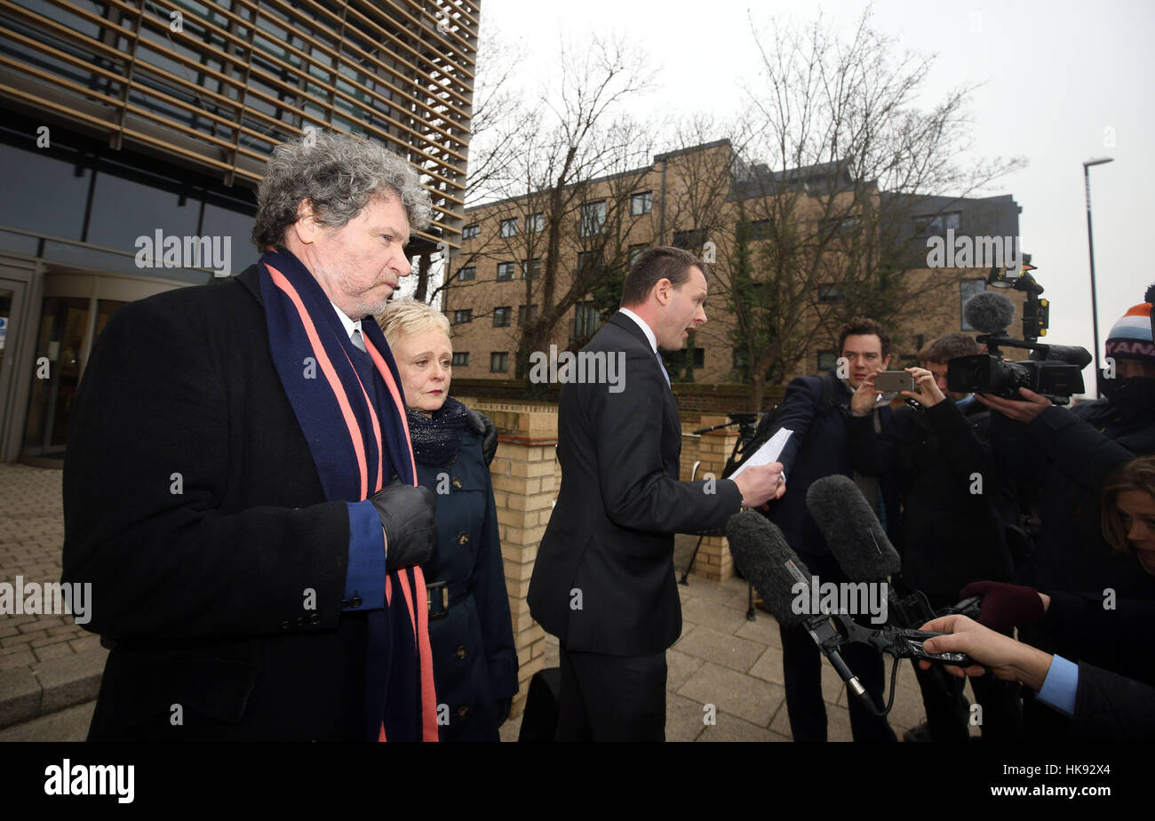 Comedian Rory McGrath, with his wife Nicola, leaving Huntingdon ...
