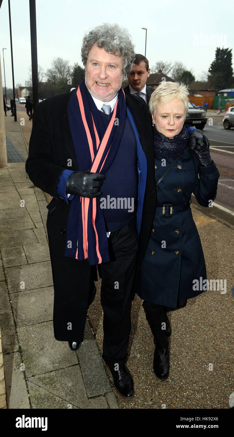 Comedian Rory McGrath, with his wife Nicola, leaving Huntingdon ...