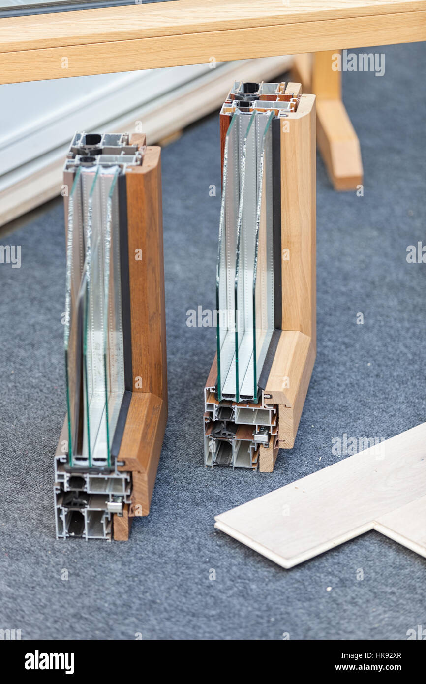 part of the window frames with glass, note shallow depth of field Stock ...