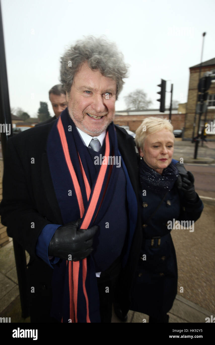 Comedian Rory McGrath, with his wife Nicola, leaving Huntingdon ...
