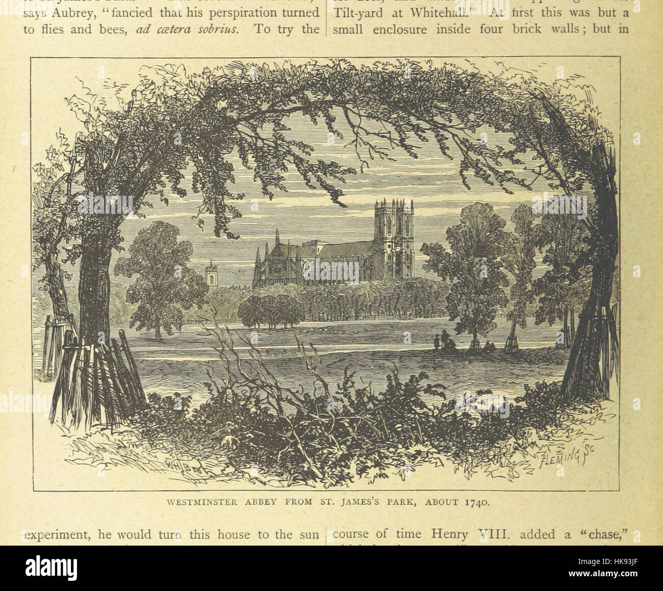 An illustration from 'Old & New London,' showing a historical ...