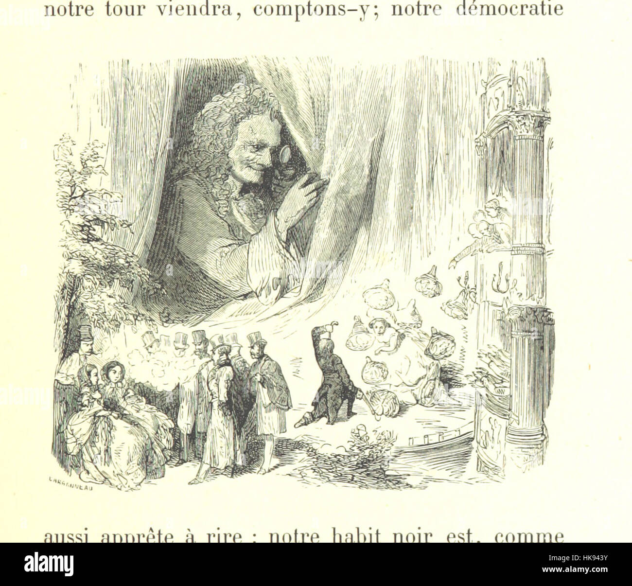 Illustration from 'Voyage aux Pyreïneïes', depicting the Pyrenees ...