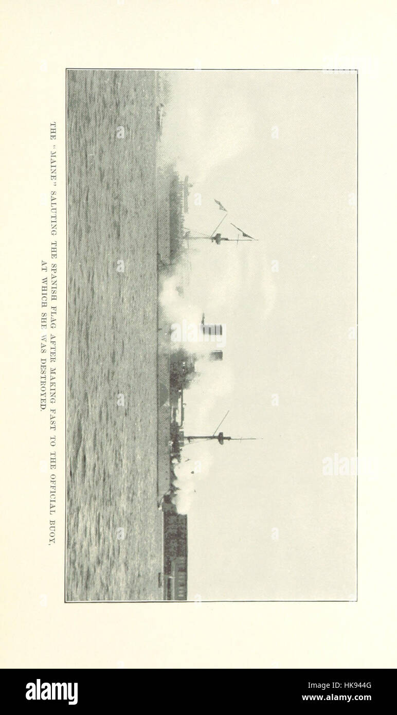 Photograph depicting the aftermath of the explosion of the USS Maine in ...