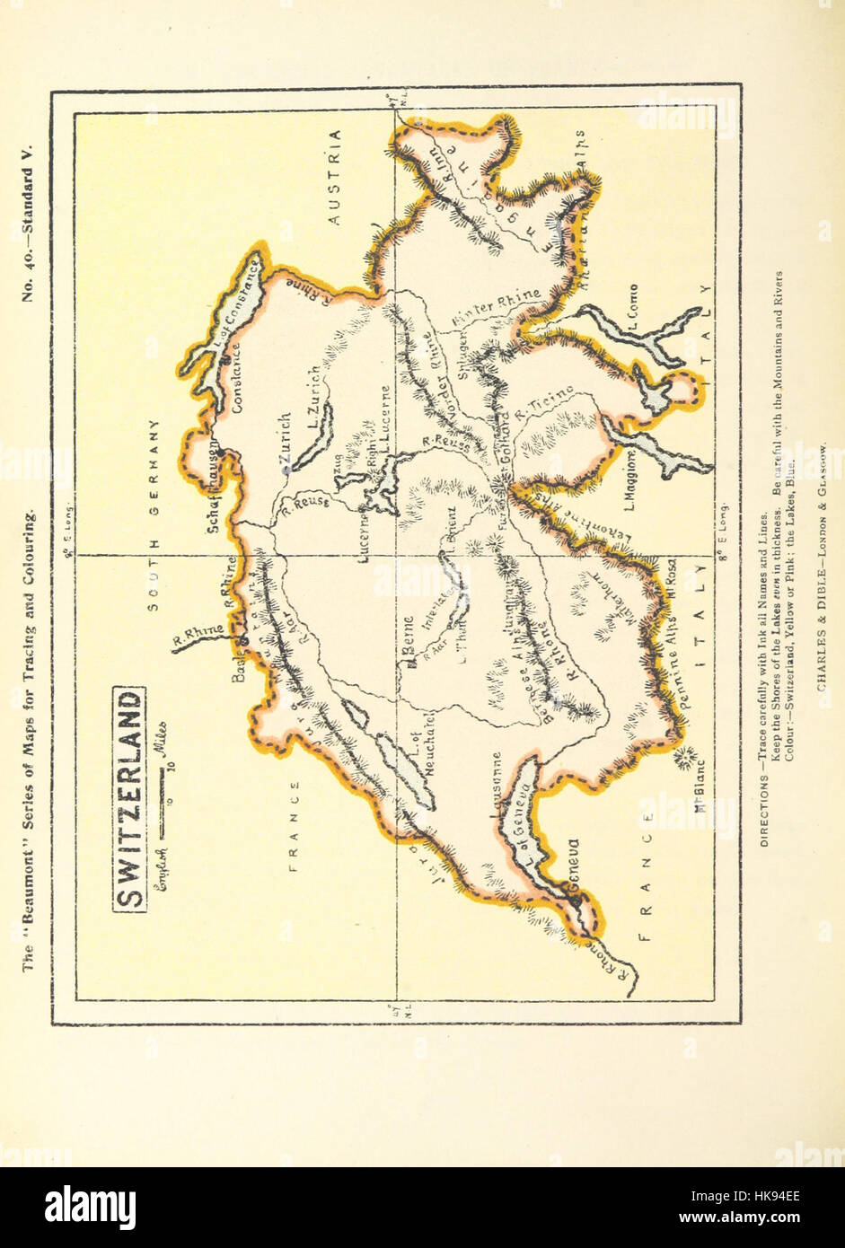 An image from 'How to draw and colour a Map,' a guide to map drawing ...