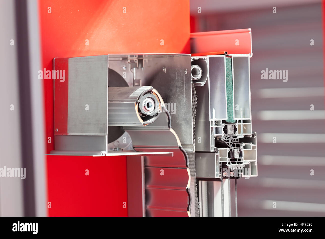 lateral cross-section aluminum frame windows with mehanism for shutters ...