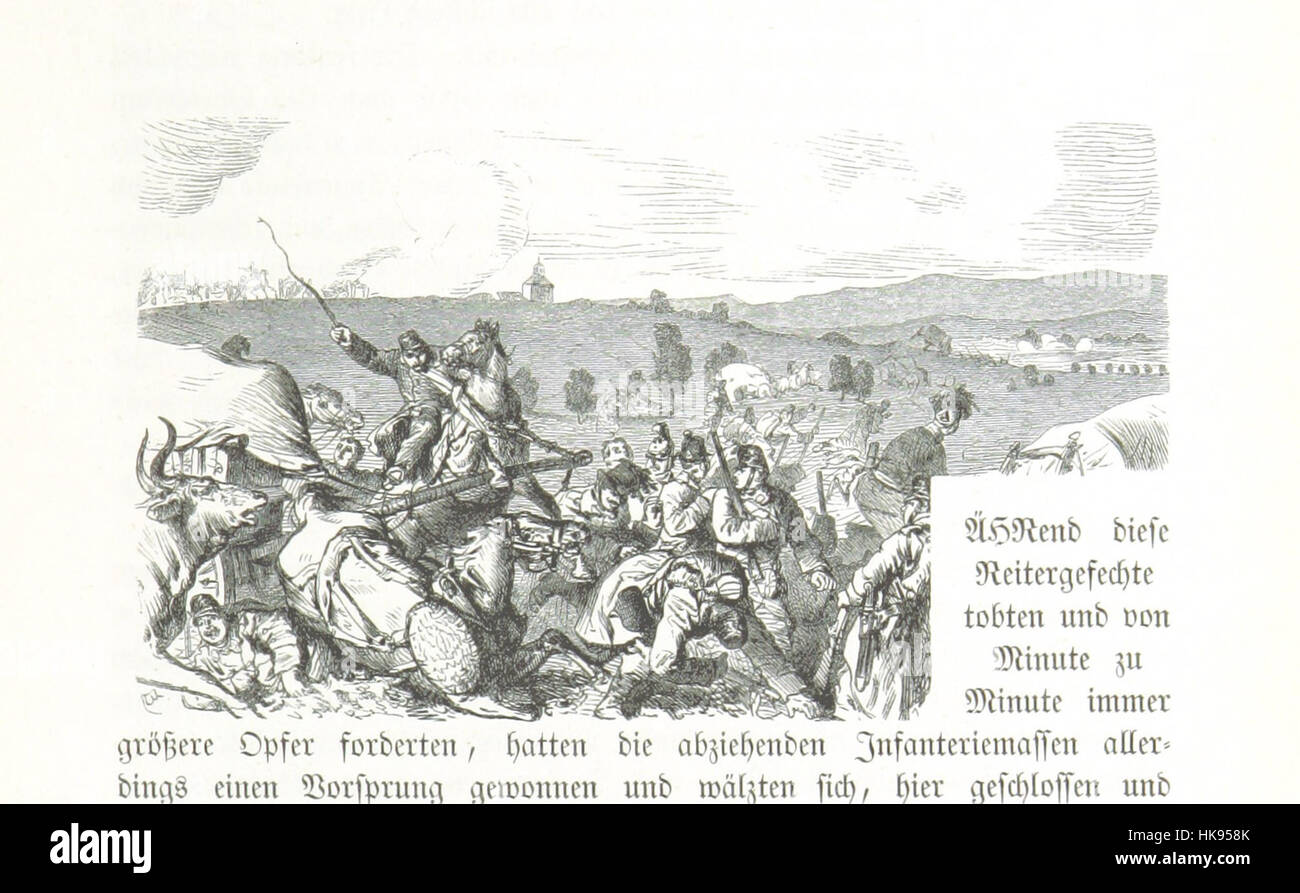 A page from 'Der deutsche Krieg von 1866', documenting the German War ...
