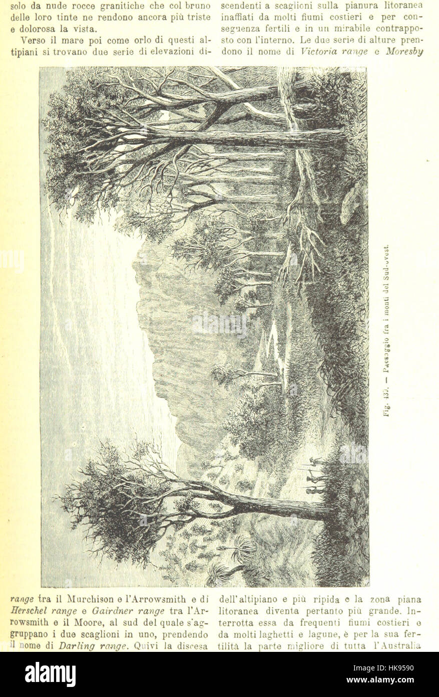 Illustration from 'La Terra,' depicting a geographic scene or map ...