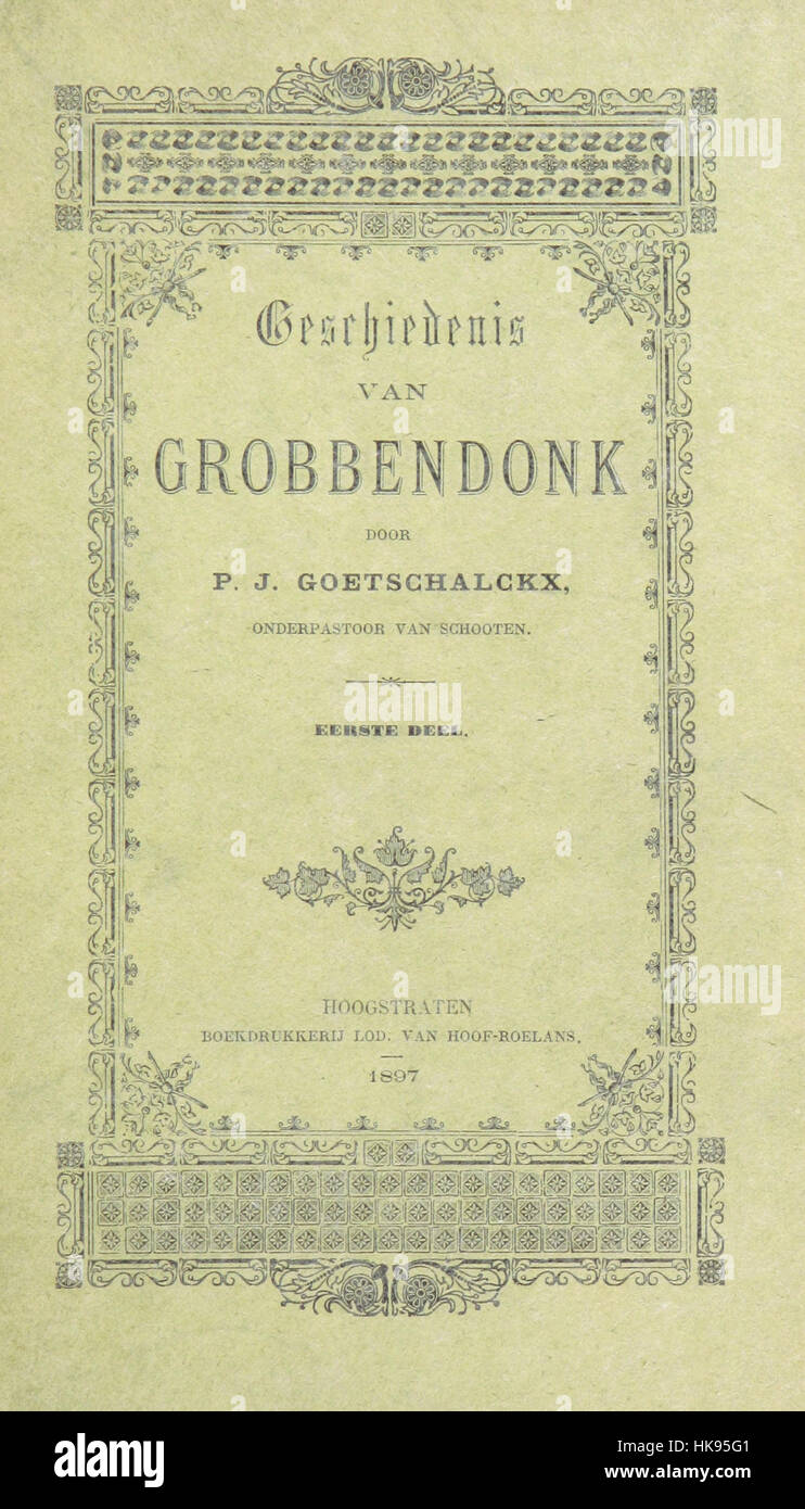 Illustration from 'Geschiedenis van Grobbendonk,' a historical account ...