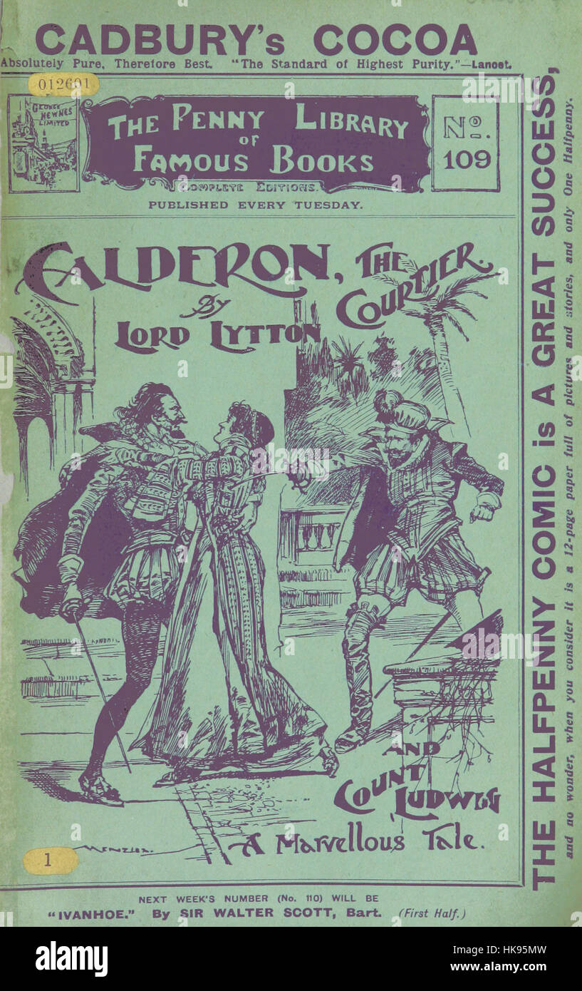 The image shows a page from 'The Penny Library of Famous Books ...