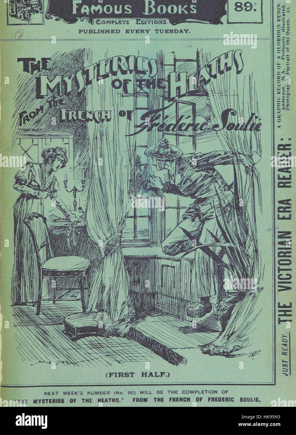 An illustration from 'The Penny Library of Famous Books', showing a ...