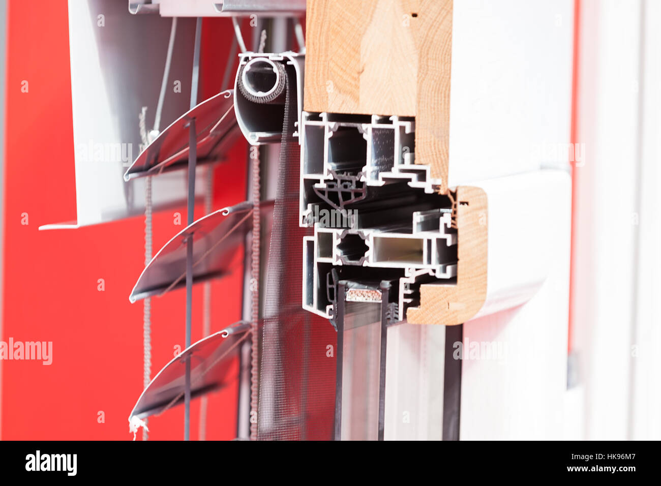 lateral cross-section aluminum frame windows with mehanism for shutters ...