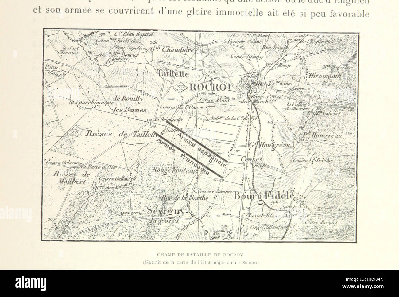 Illustration from 'Champs de bataille de France', depicting a battle ...