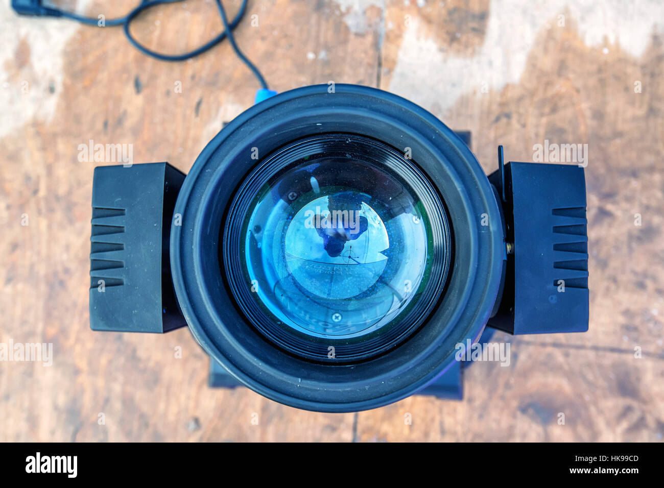 Close up of stage color light source switched off Stock Photo - Alamy