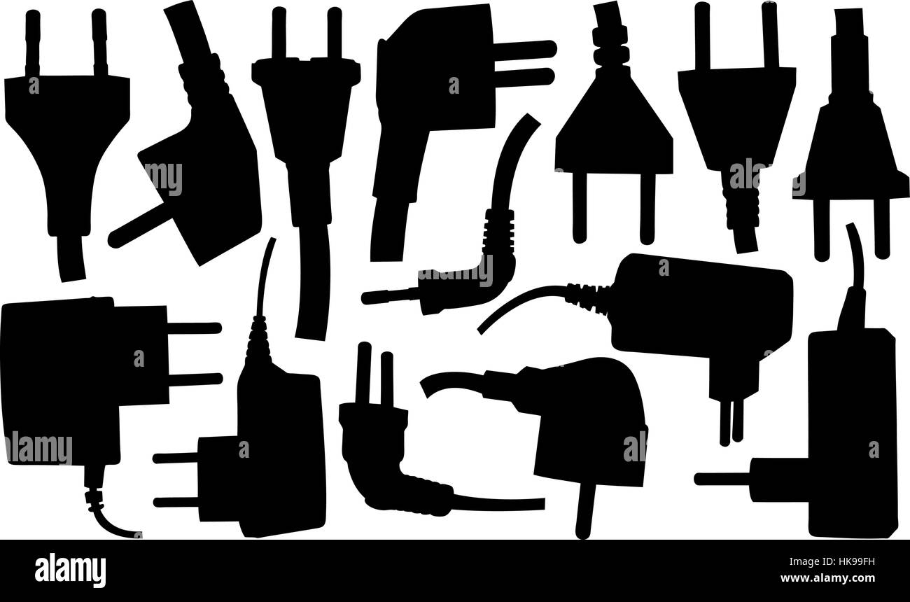 Set of different plugs isolated Stock Vector Image & Art - Alamy