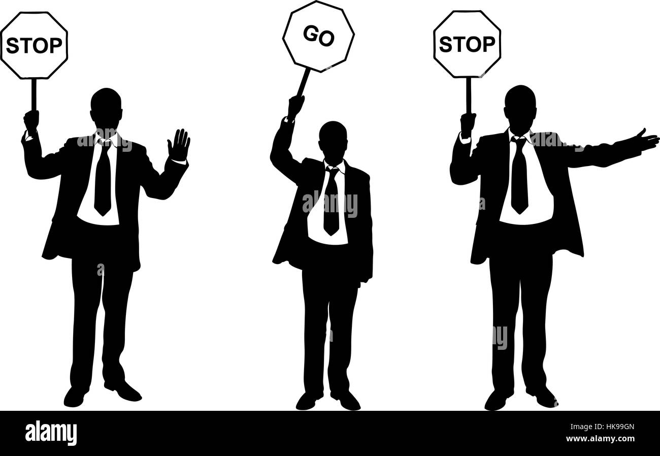 Silhouettes of men holding road signs Stock Vector Image & Art - Alamy