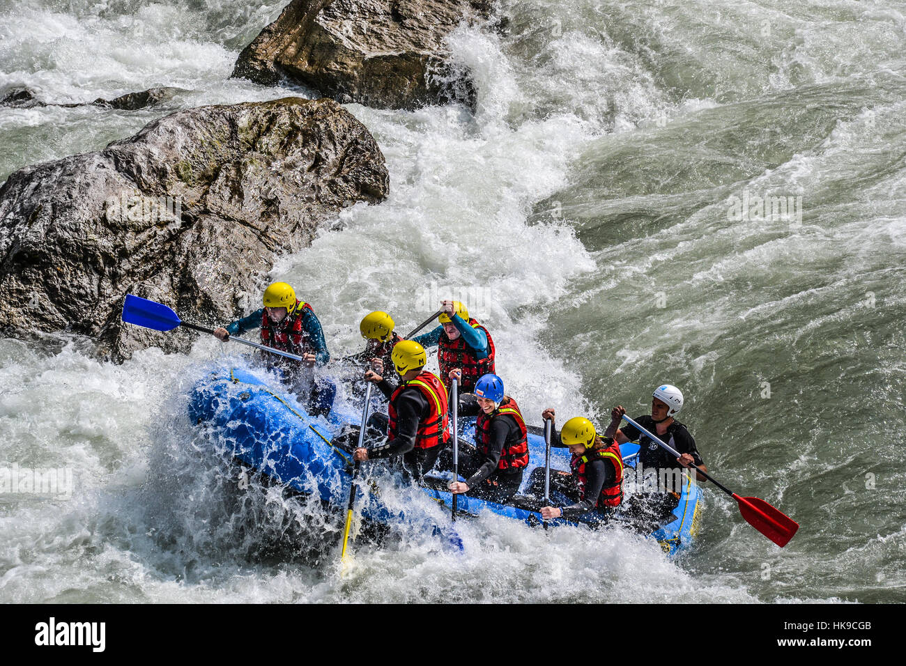 Rafting on River Enns, Austria Stock Photo - Alamy