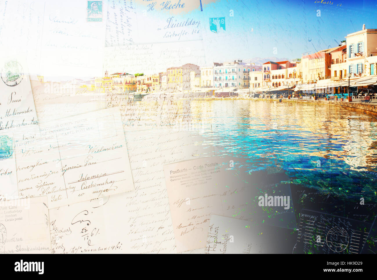 Vintage postcard of crete hi-res stock photography and images - Alamy