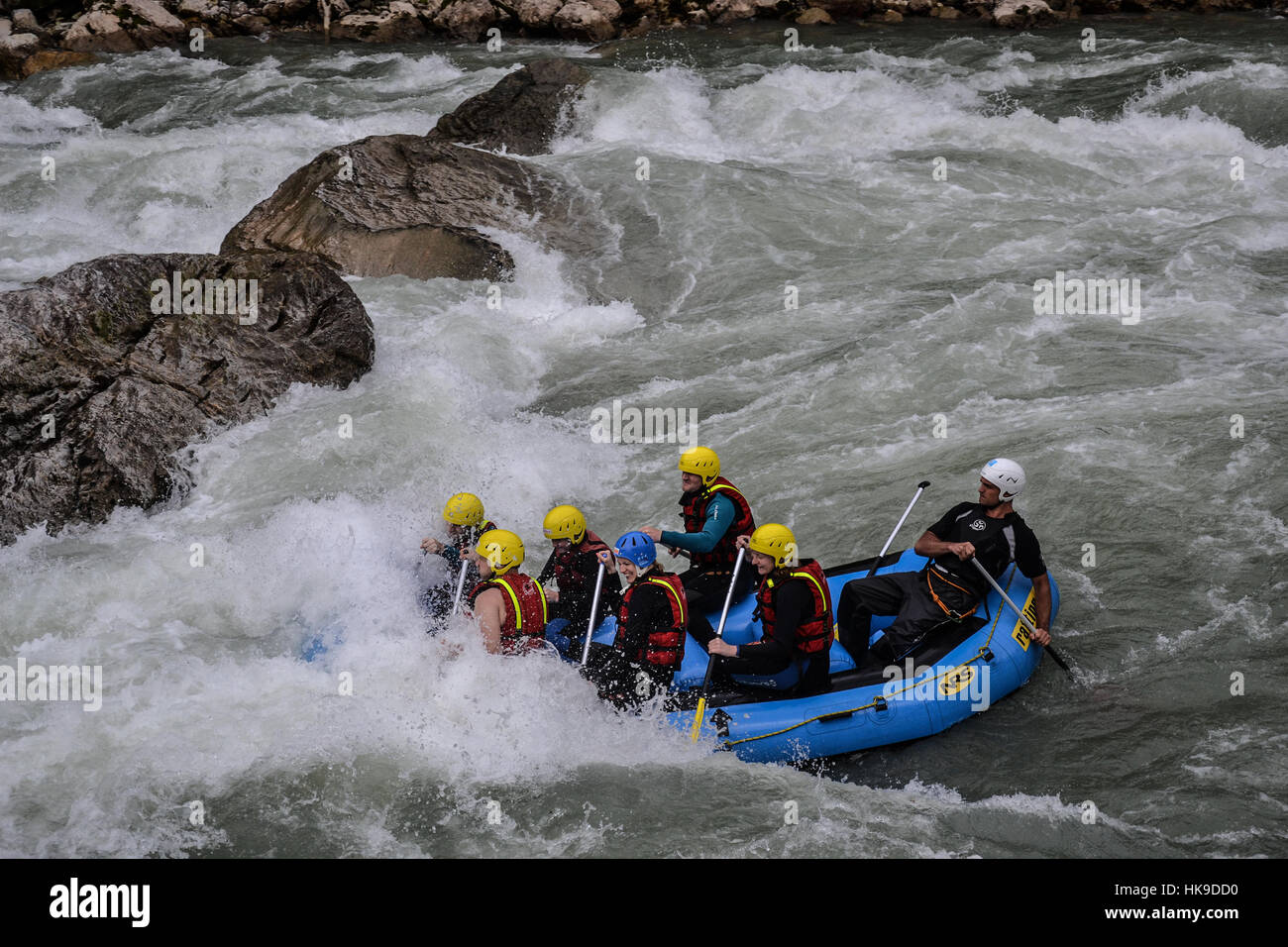 Rafting on River Enns, Austria Stock Photo - Alamy