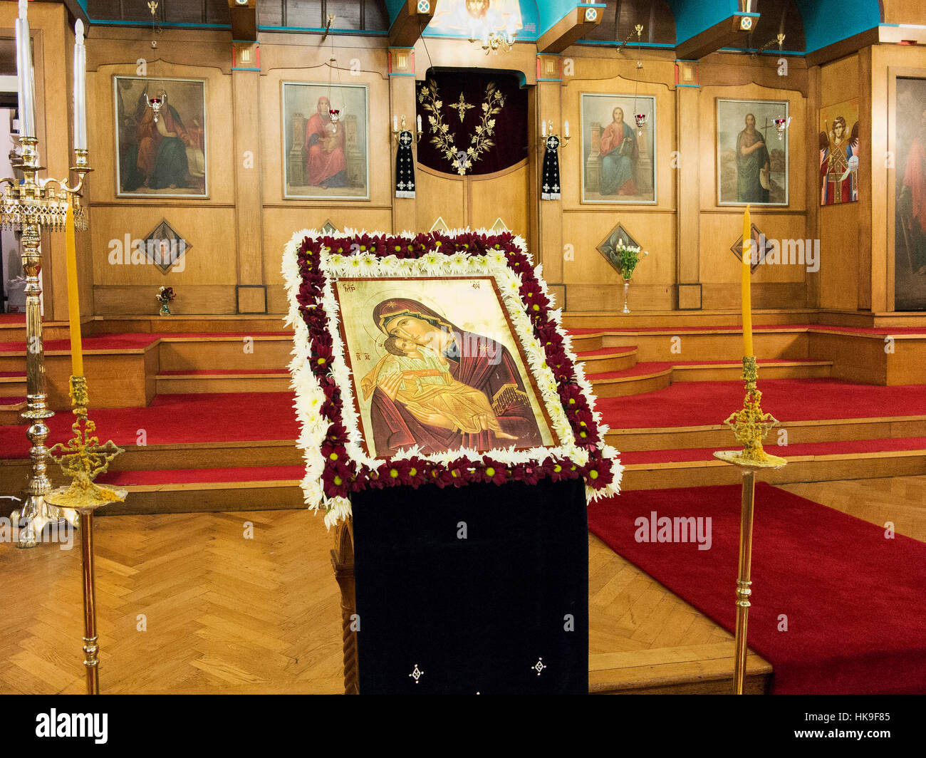 The interior of St. Luke's Greek Orthodox Cathedral located in the ...