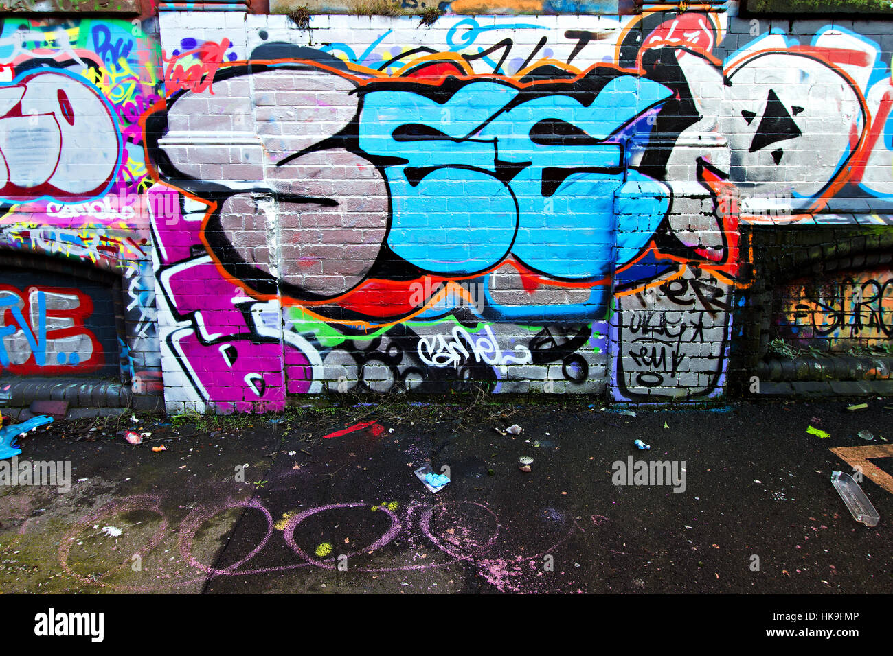 Amazing colorful graffiti in the Baltic Triangle area of Liverpool UK ...