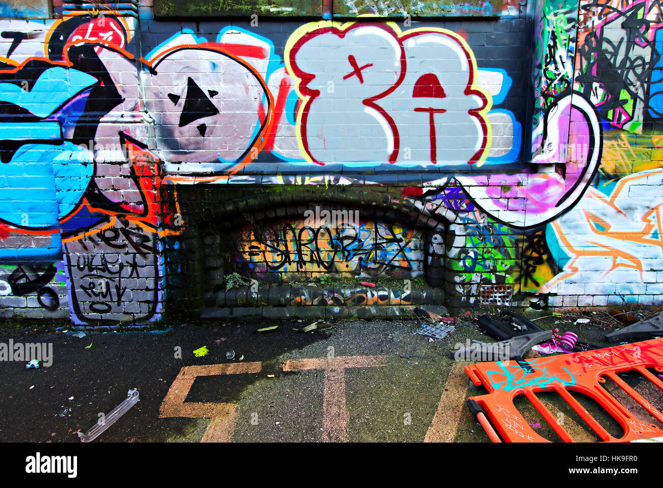 Amazing colorful graffiti in the Baltic Triangle area of Liverpool UK ...