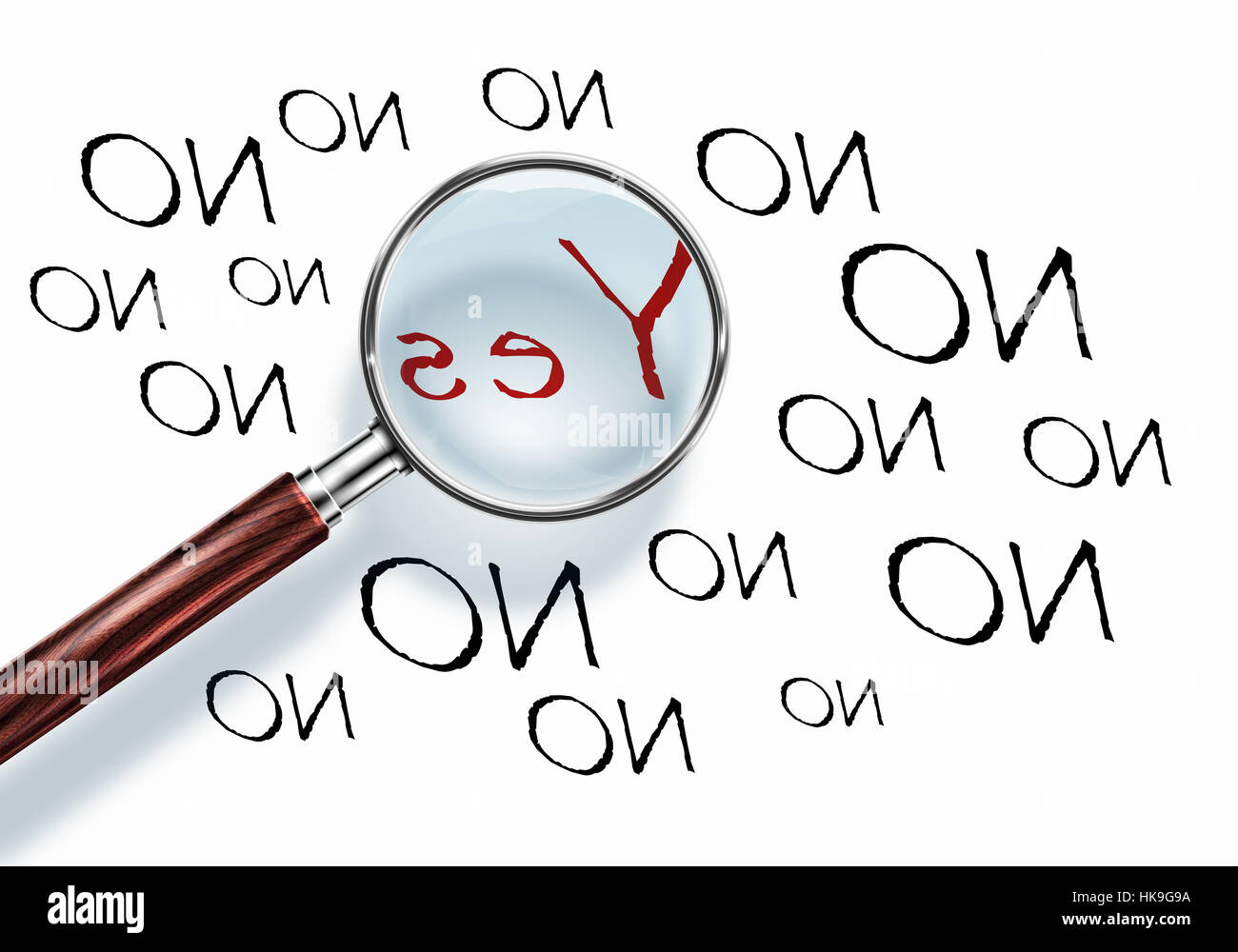New idea creative thinking words collage under magnifying glass hi-res ...