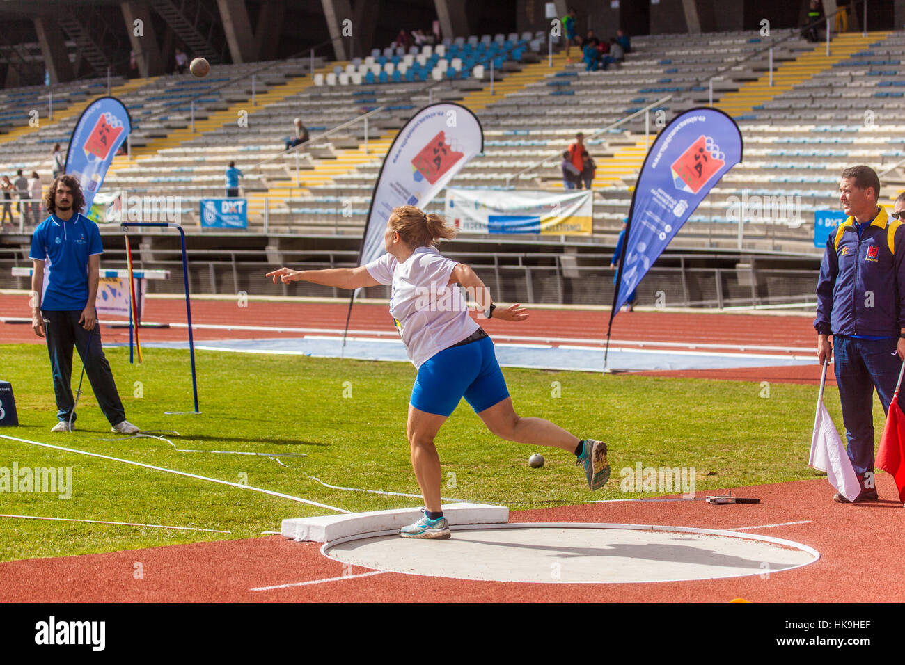 female adult shot put Stock Photo - Alamy