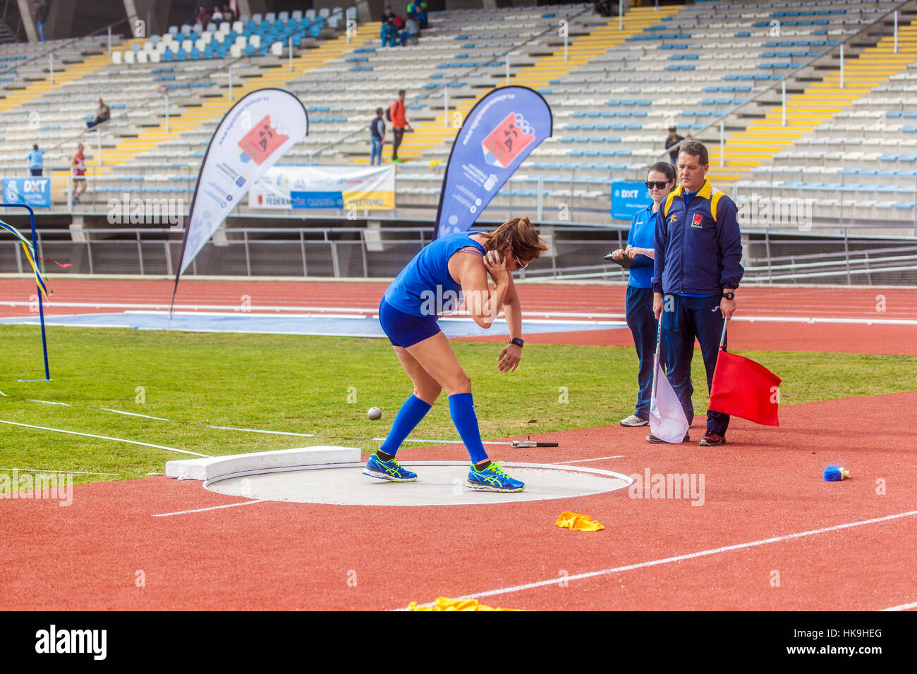female adult shot put Stock Photo - Alamy