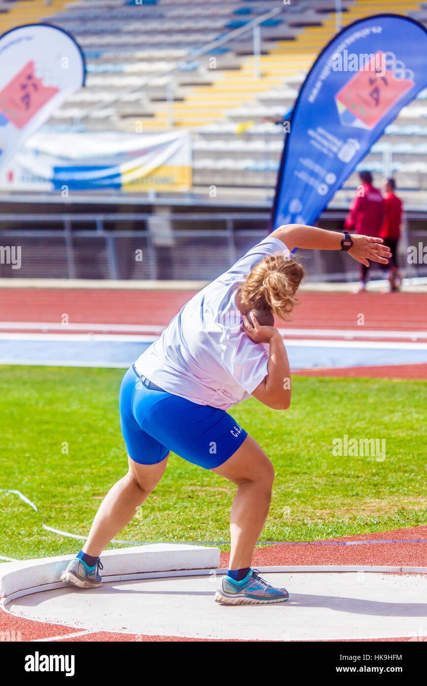 female adult shot put Stock Photo - Alamy