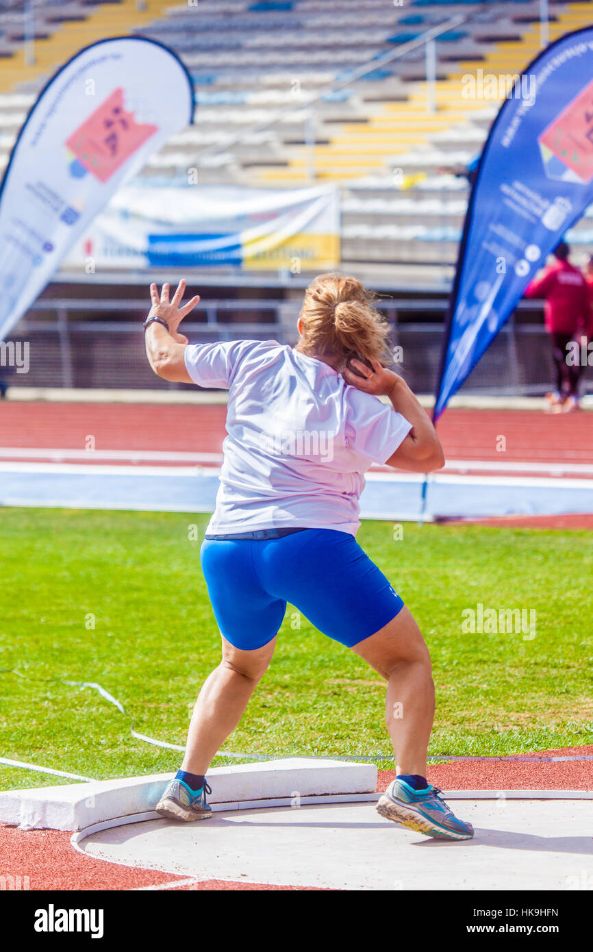 female adult shot put Stock Photo - Alamy
