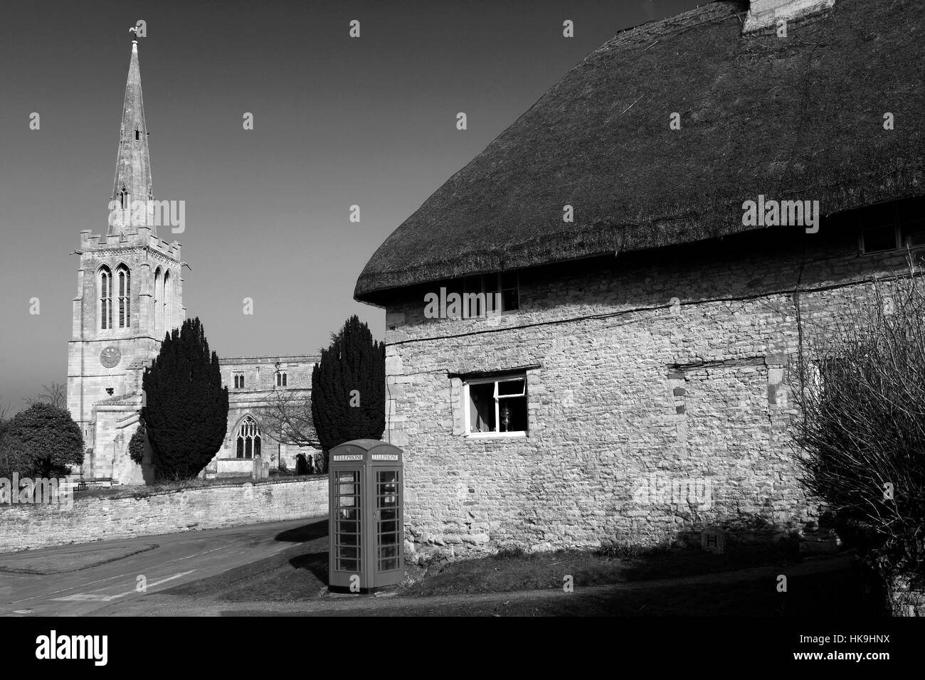 St Nicholas church, Bulwick village, Northamptonshire, England Stock ...