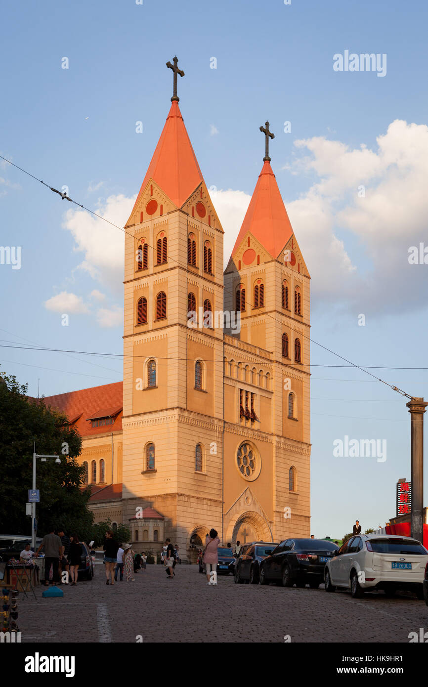 St. Michael's Cathedral, built in 1934. Qingdao, Shandong, China Stock ...