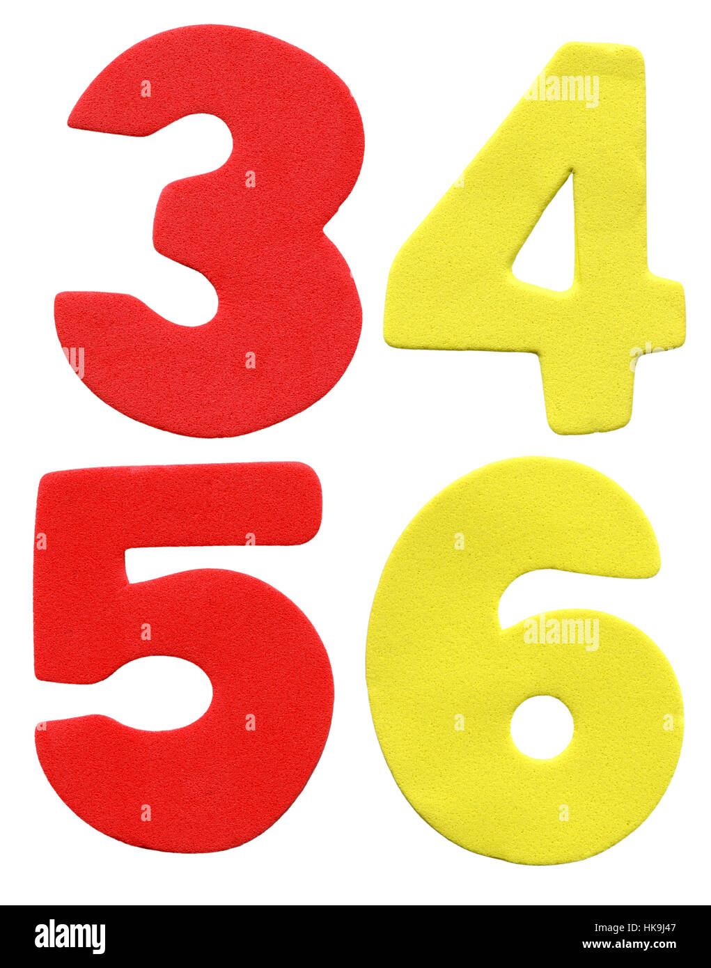 Colorful foam numbers isolated on white Stock Photo - Alamy