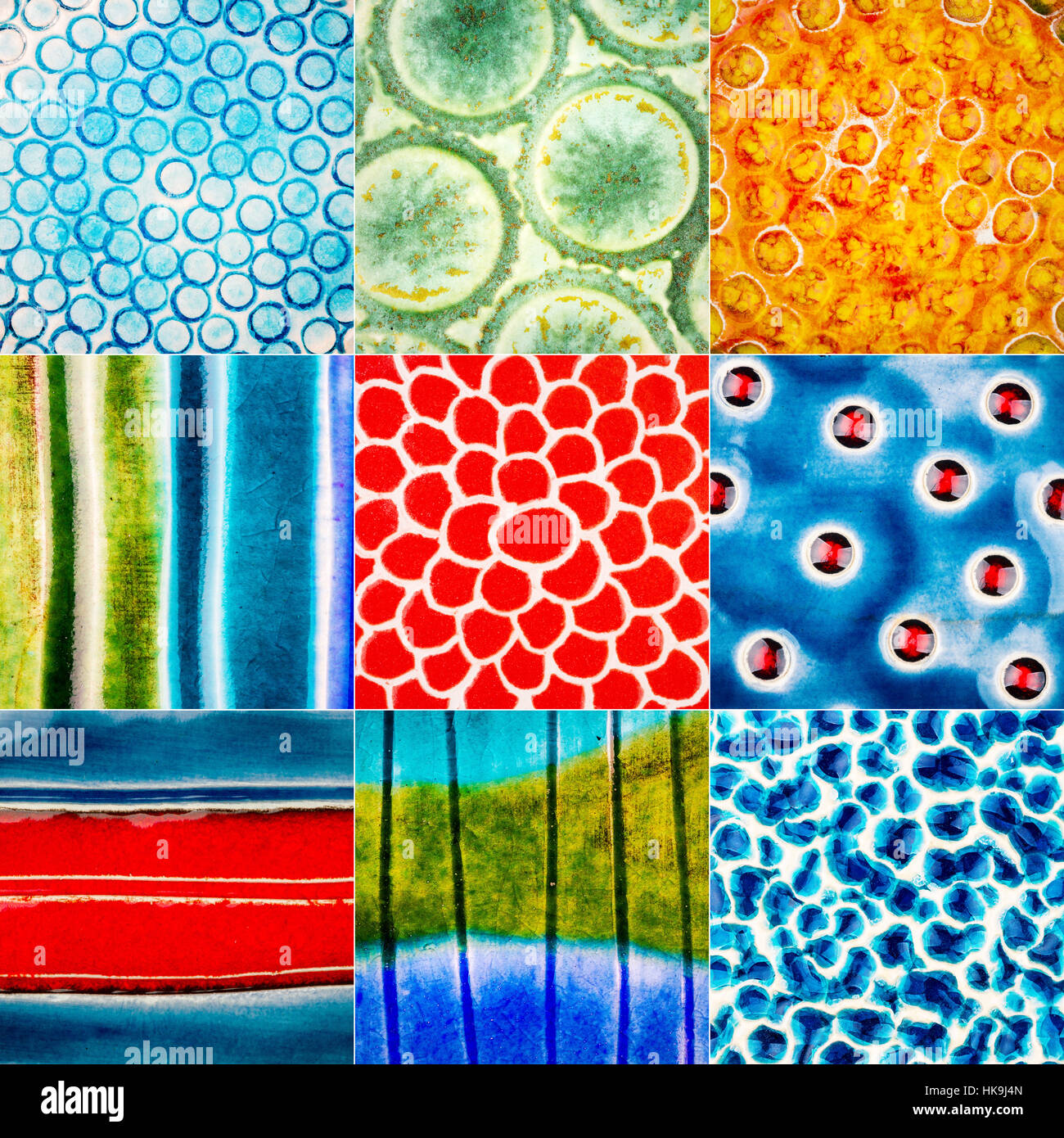 Big size collection of various colorful ceramic textures. Abstract ...