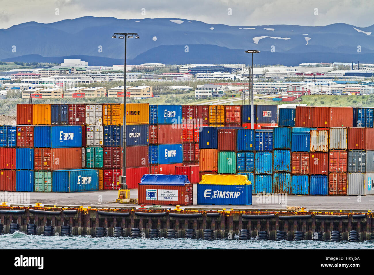 Part Of Container Port Reykjavik Iceland Stock Photo - Alamy
