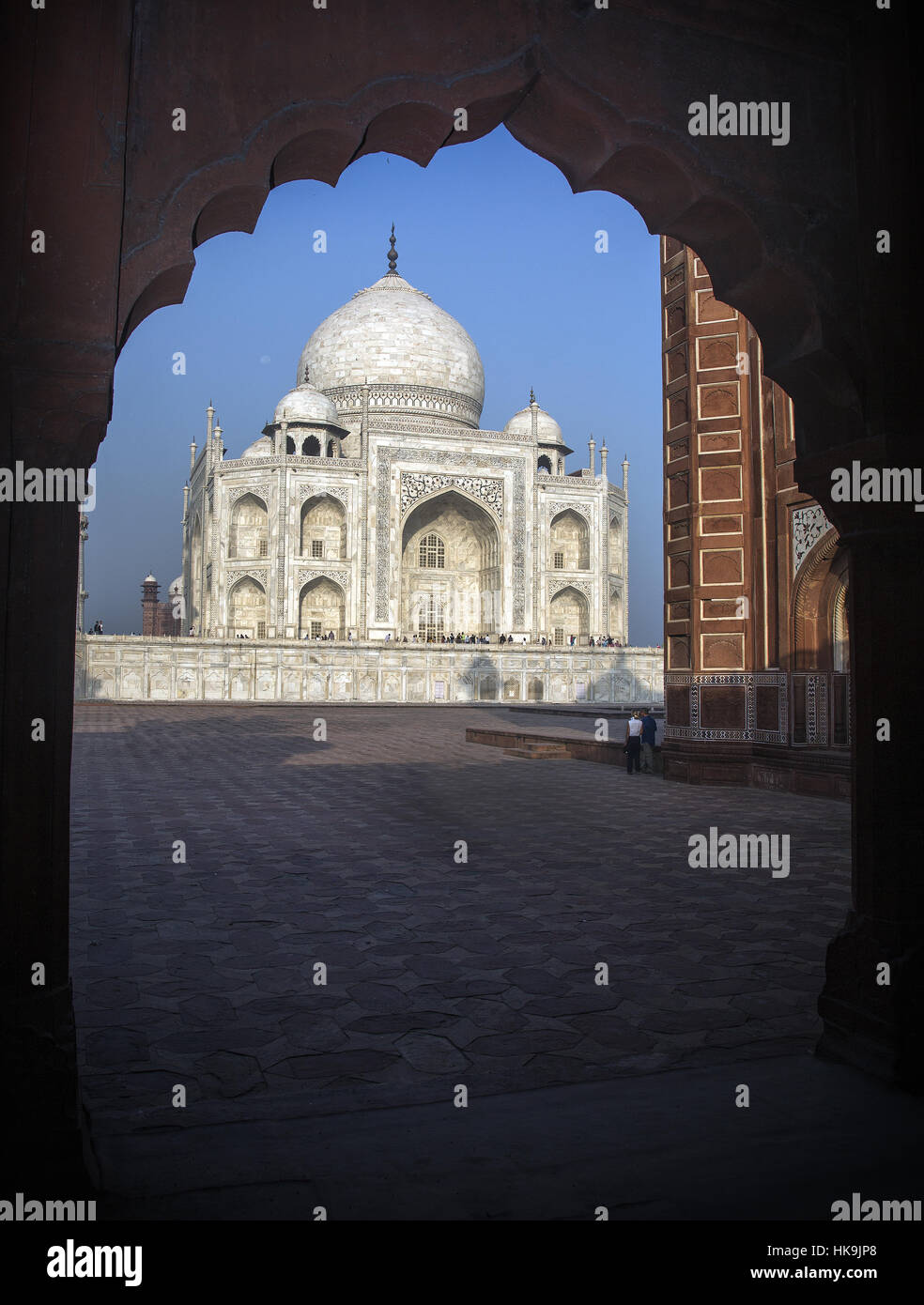 The Taj Mahal is an ivory-white marble mausoleum on the south bank of ...