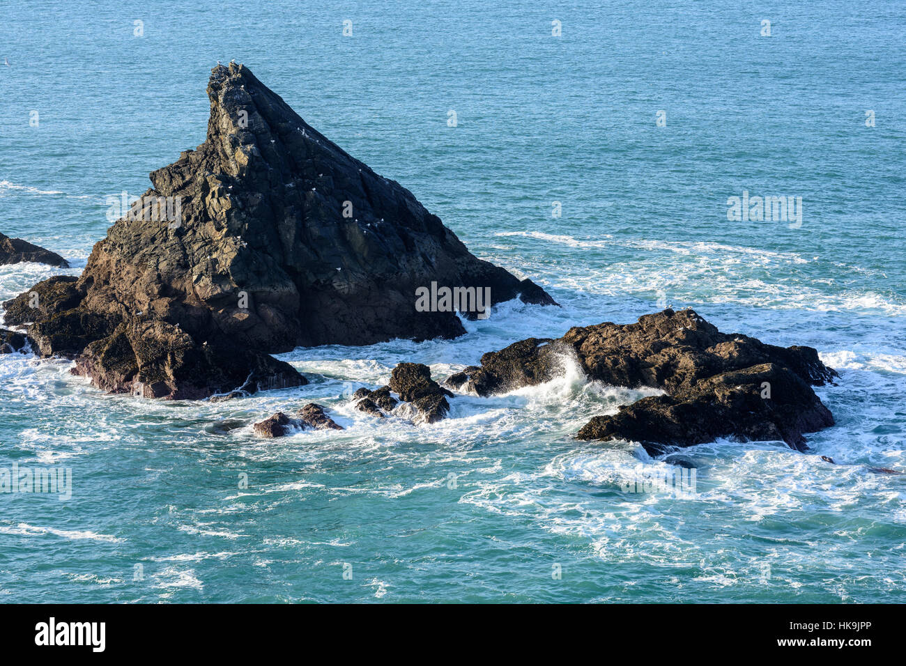 Treviso head, Cornwall, England Stock Photo - Alamy
