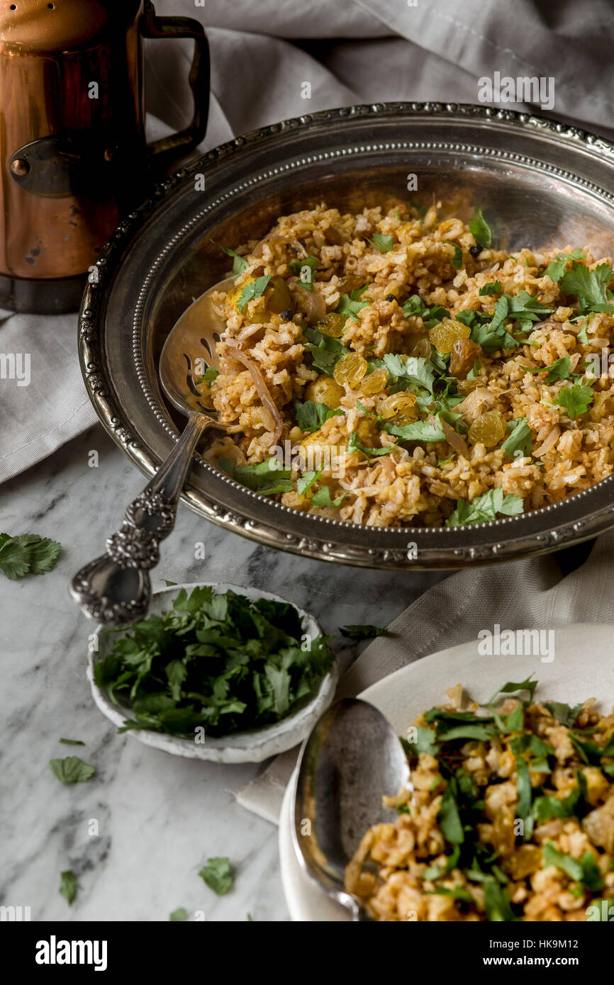 Brown Rice Biryani Stock Photo - Alamy