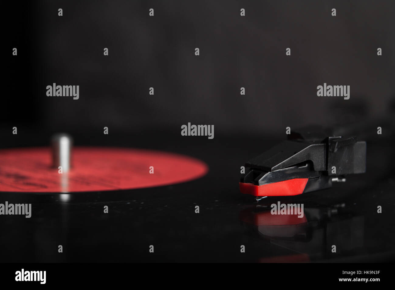 Close-up turntable needle and vinyl disk Stock Photo - Alamy