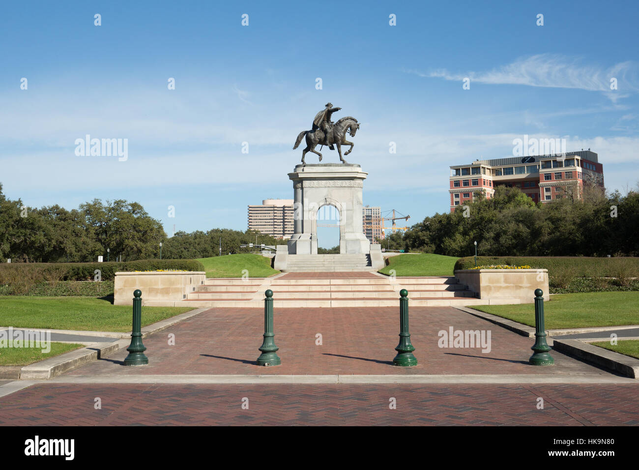 Statue of Sam Houston in Hermann Park, Houston, Texas Stock Photo - Alamy