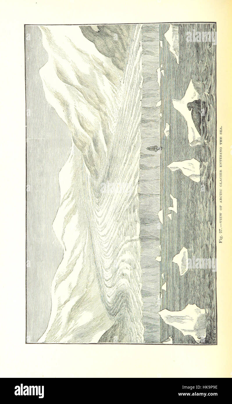 An illustration from 'Outlines of Geology', showcasing geological ...