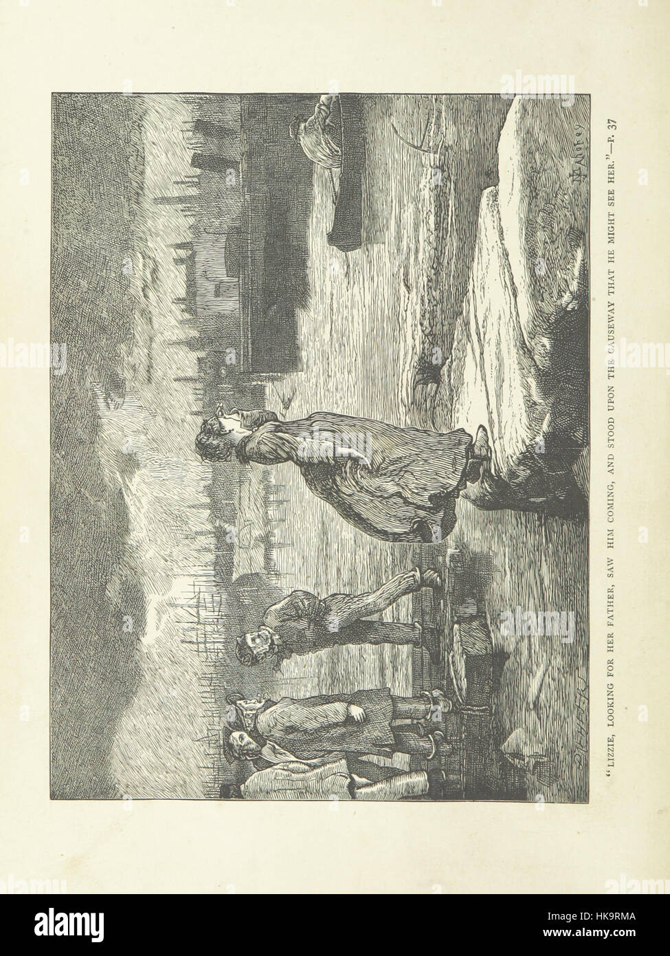 An illustration from 'The Works of Charles Dickens,' showcasing a scene ...